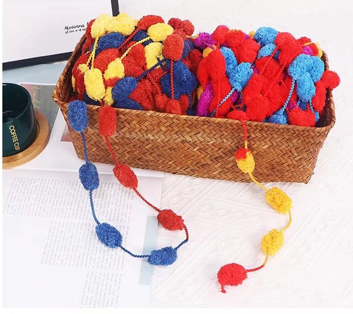 3 Rolls Pomp-A-Doodle Yarn,100% Polyester Jelly Bean POM-POM Ball Yarn for Crochet Knitting Handcraft Mat Pet Nest 450g (Quiet Night)