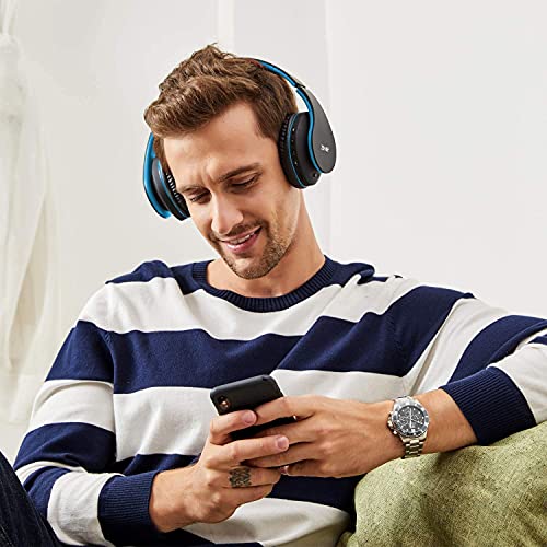 2 Items,1 Black Blue Zihnic Over-Ear Wireless Headset Bundle with 1 Black Red Zihnic Foldable Wireless Headset
