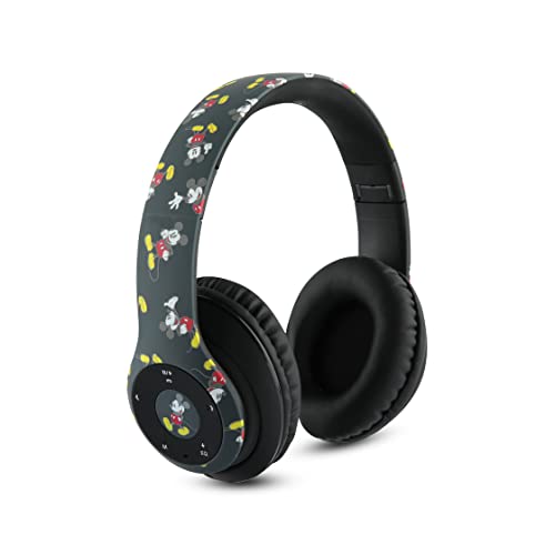 Disney Mickey Mouse Bluetooth Headphones Over Ear, Wireless and Wired Foldable Headset Built-in Microphone - Birthday Gift Adults Kids - Audifonos Auriculares Inalambricos