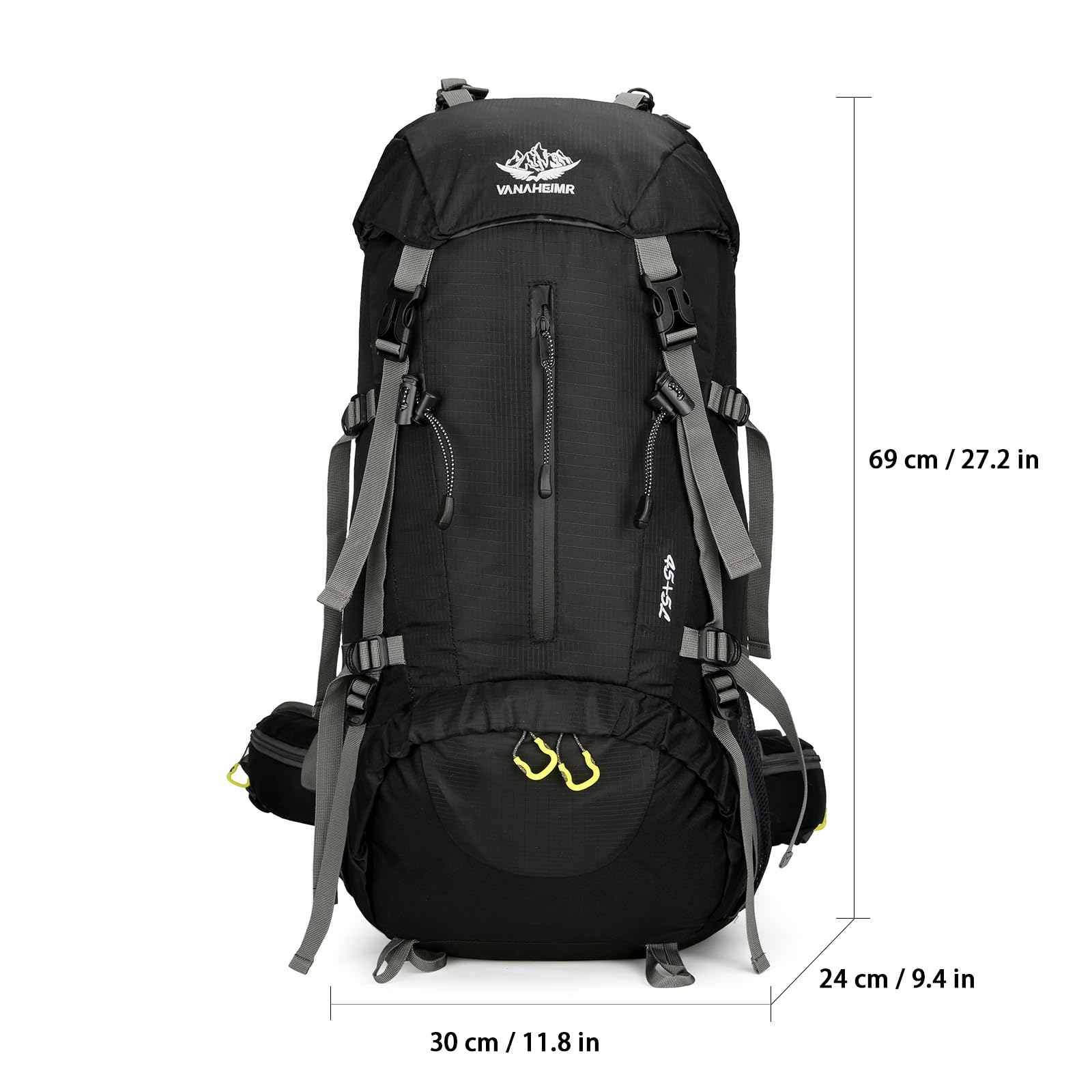 HUIOP hiking backpack, 50L Hiking Backpack Waterproof Camping Backpack with Rain Cover Travel Day Pack Bag with Shoe Compartment for Outdoor Backpacking Climbing