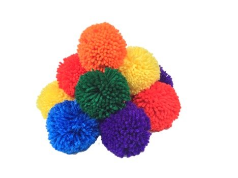 12-Pack 3.5" Yarn Sport Balls/Soft Fleece Balls (Rainbow Pack)