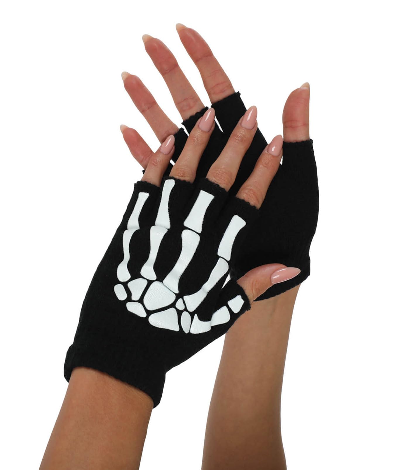 Tipsy Elves Fingerless Skeleton Gloves