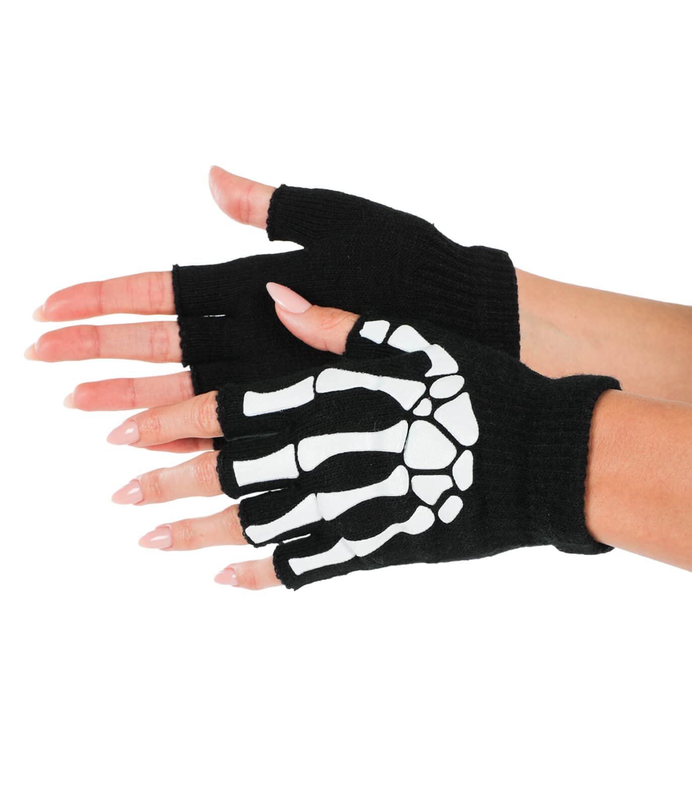 Tipsy Elves Fingerless Skeleton Gloves