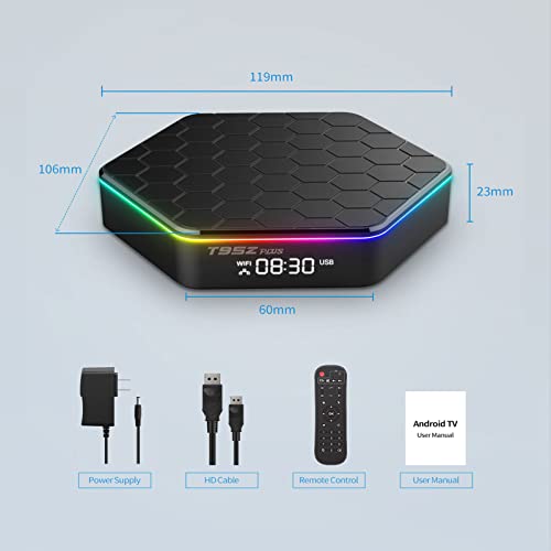 Android TV Box 12.0 4GB RAM 64GB ROM TV Box Android 2022 H618 Quad-core Cortex-A53, Android Box 4K 6K with Wi-Fi 6 2.4G/5G Bluetooth 5.0 HDR10+ Ethernet 100M USB 2.0 Smart TV Box
