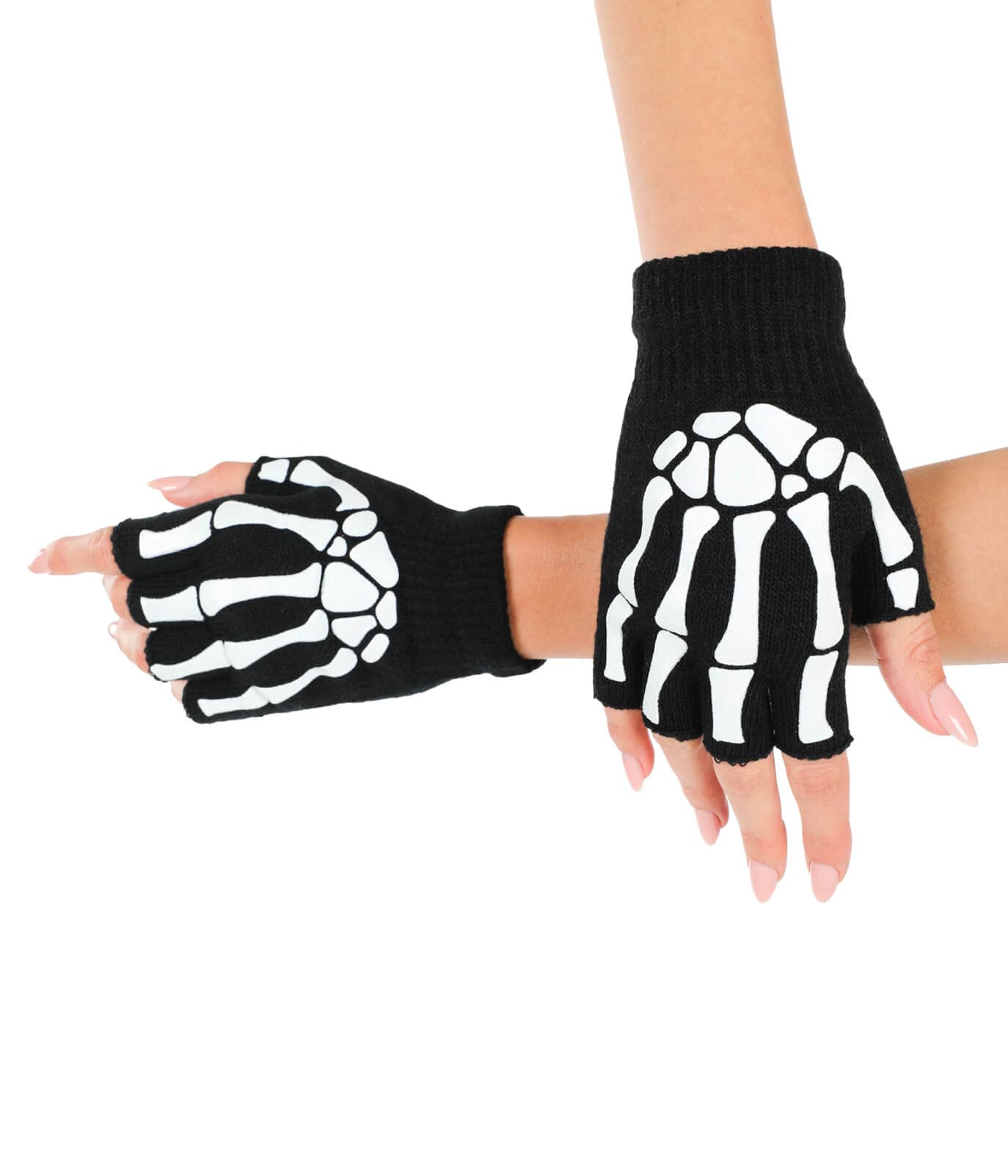Tipsy Elves Fingerless Skeleton Gloves