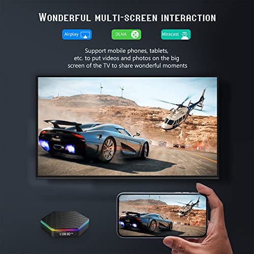 Android TV Box 12.0 4GB RAM 64GB ROM TV Box Android 2022 H618 Quad-core Cortex-A53, Android Box 4K 6K with Wi-Fi 6 2.4G/5G Bluetooth 5.0 HDR10+ Ethernet 100M USB 2.0 Smart TV Box