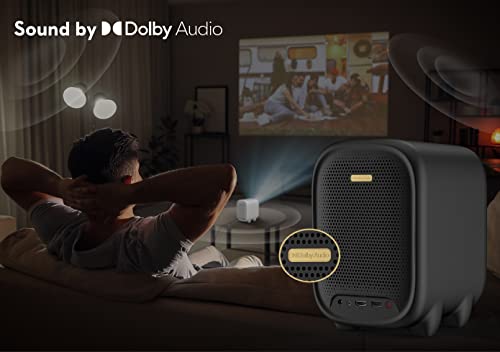 Netflix Projector, COI UNO5 Projector with 800 ANSI Lumens, 1080P Projector Support 4K, Smart Projector with Linux System, Projector with WiFi and Bluetooth,Dolby, HDR10, Auto Focus/Keystone