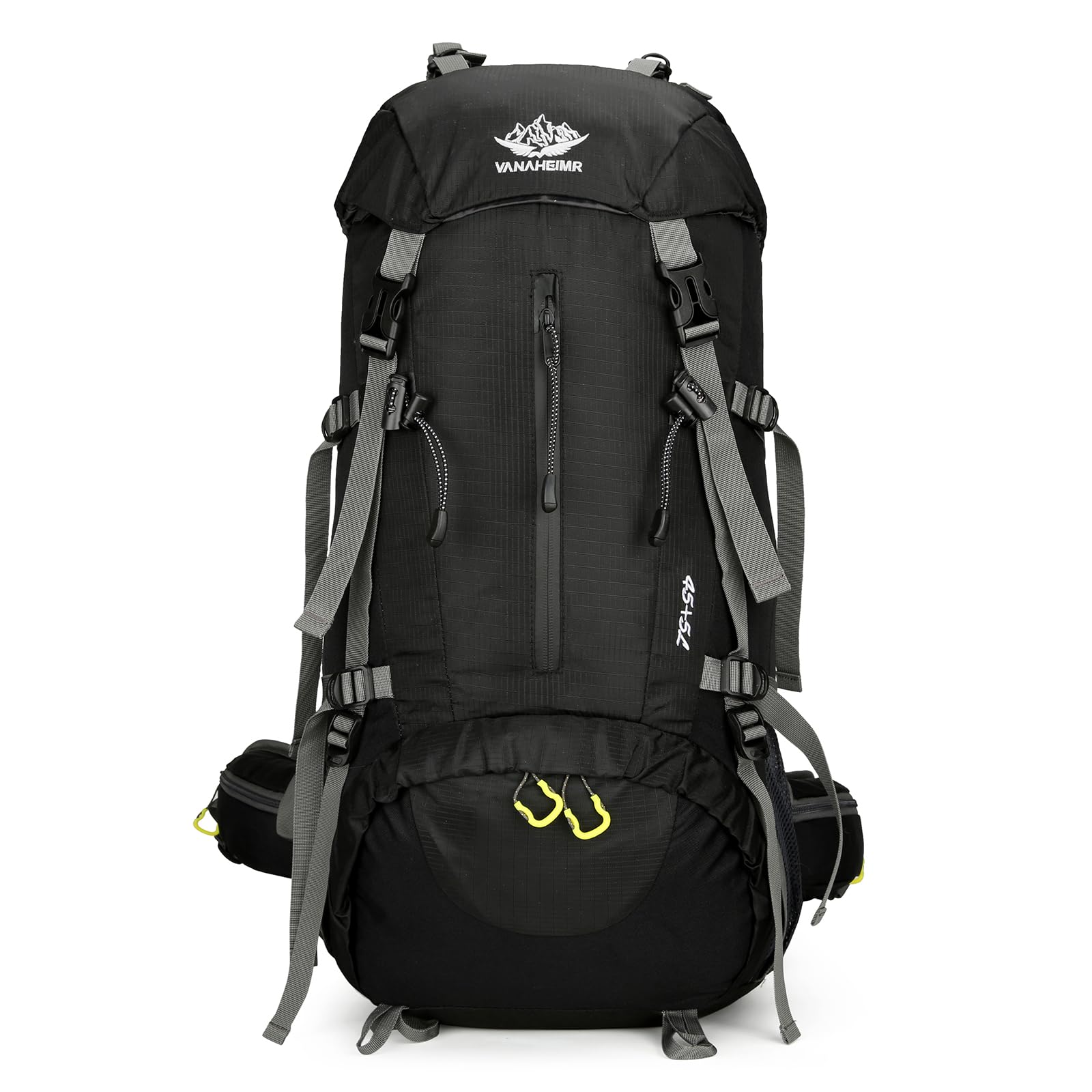 HUIOP hiking backpack, 50L Hiking Backpack Waterproof Camping Backpack with Rain Cover Travel Day Pack Bag with Shoe Compartment for Outdoor Backpacking Climbing
