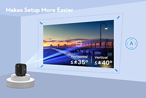 Netflix Projector, COI UNO5 Projector with 800 ANSI Lumens, 1080P Projector Support 4K, Smart Projector with Linux System, Projector with WiFi and Bluetooth,Dolby, HDR10, Auto Focus/Keystone