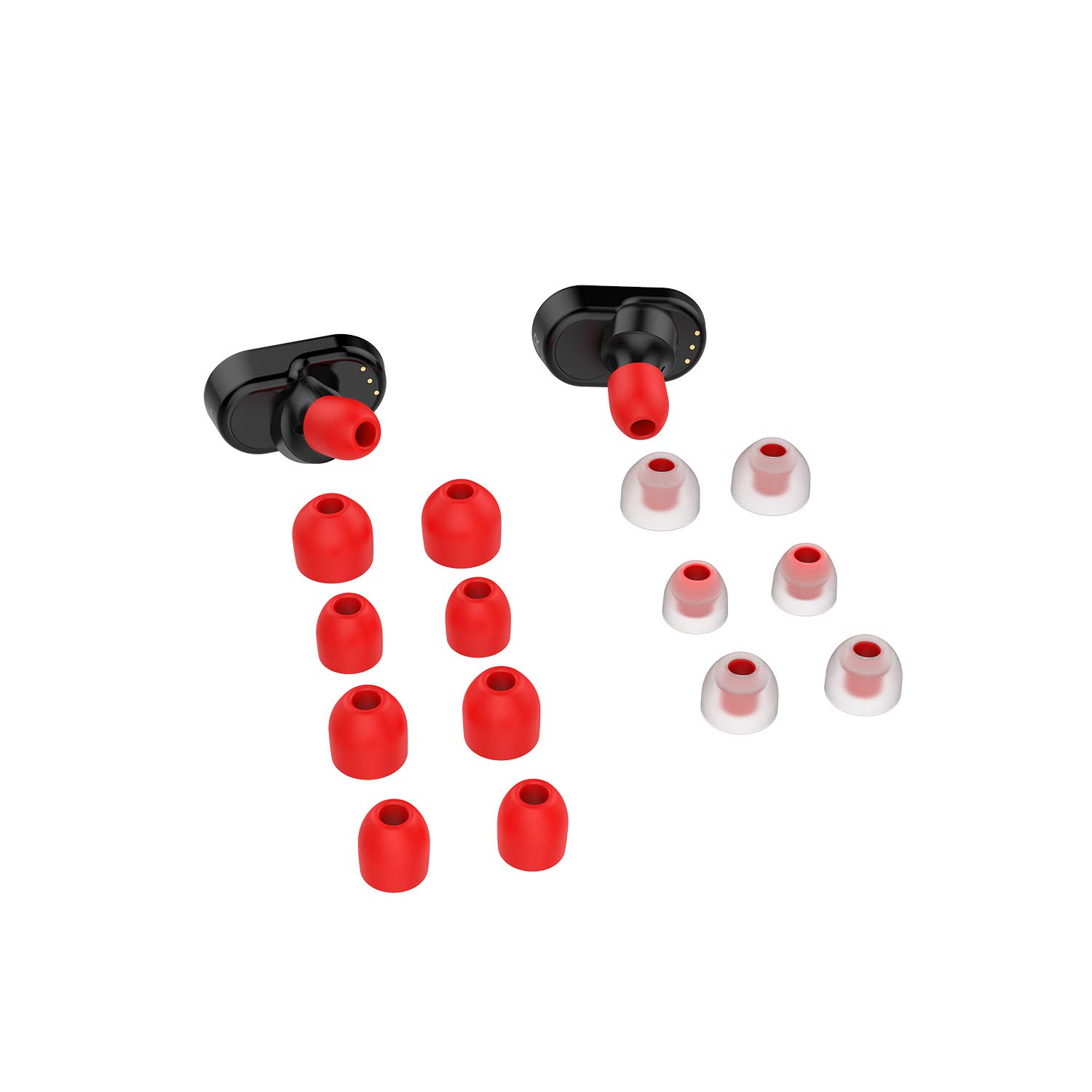 FitTurn Eartips Compatible with Sony WF-1000XM4/WF-1000XM3 Headphone -Replacement Eartips Earhooks Kit Pairs Silicone Earbud Tips Earhooks Fit for Sony WF-1000XM4/WF-1000XM3