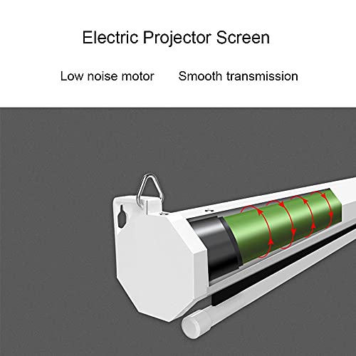n/a Projection Screen 100 Inch 16:9 Matte White Electric Motorized Projector Screen with 12V Trigger Remote Control for Home Theater