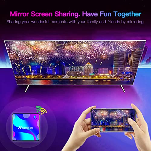 EASYTONE 2023 Android TV Box 11.0, Smart TV Box 2GB RAM 16GB ROM RK3318 Quad Core Supports 2.4G+5G WiFi Ethernet 100M BT4.0 3D 4K HD Output Smart TV Box Android with Mini Wireless Backlit Keyboard