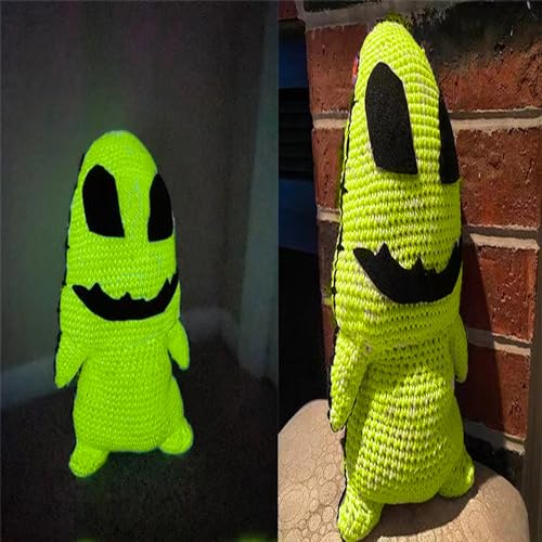 5 Pcs Glow in The Dark Yarn,Luminous Yarn for Crocheting,Glowing Yarn,Sewing Supplies for DIY Arts, Crafts & Sewing Beginners Glow in The Dark Party(55 Yards Per Roll) (Fluorescent Yellow)