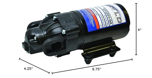 Everflo EF2200-QA-BOX 2.2GPM 12V Diaphragm Pump-Quick Attach Port, Black