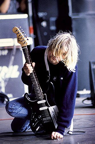 NIRVANA 1991 CONCERT POSTER KURT COBAIN FENDER STRATOCASTER 24" X 36" REPRINT