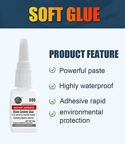 Stone Glue, Marble Adhesive,for Restoration and Production of Marble, Granite, Artificial Stone and Tile Products (20g, 1 Pack)
