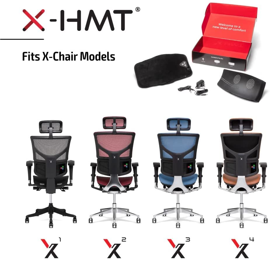 X-Chair X-HMT Heat & Massage Therapy Unit – Heat & Massage Unit Attaches to Any on Amazon / 4 Massage Levels/Increase Blood Flow and Reduce Stress While Working