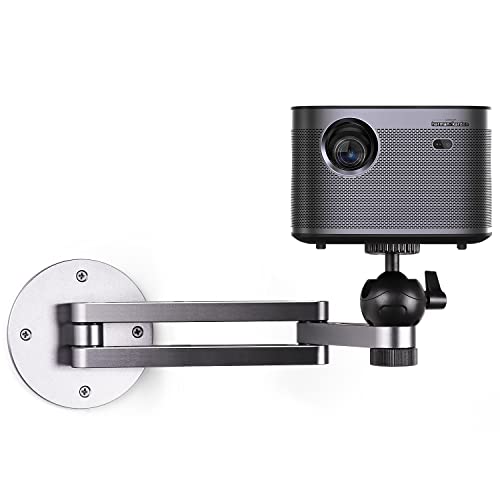 Blanou Foldable Projector Wall Mount Aluminum Alloy Adjustable Projector hange Universal Porjector Mount Projectors Bracket with 360 Rotating