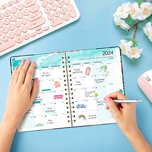 Planner 2023-2024 - Weekly Planner 2023-2024 from July 2023 to June 2024, Weekly Monthly Planner 2024, 6" x 8.3", 2023-2024 Planner with Inner Pocket and 12 Monthly Tabs