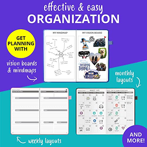 Papercode Daily Planner 2023 - Simple Elephant Undated Daily, Weekly, and Monthly Calendar Planner for Productivity & Goal Setting, Lilac