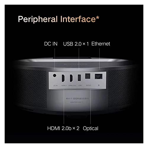 R1 Ultra Short Throw Laser Projector Fengmi UST Projector 5G-WiFi MEMC Bluetooth Home Theater for Home 1600 ANSI Lumens