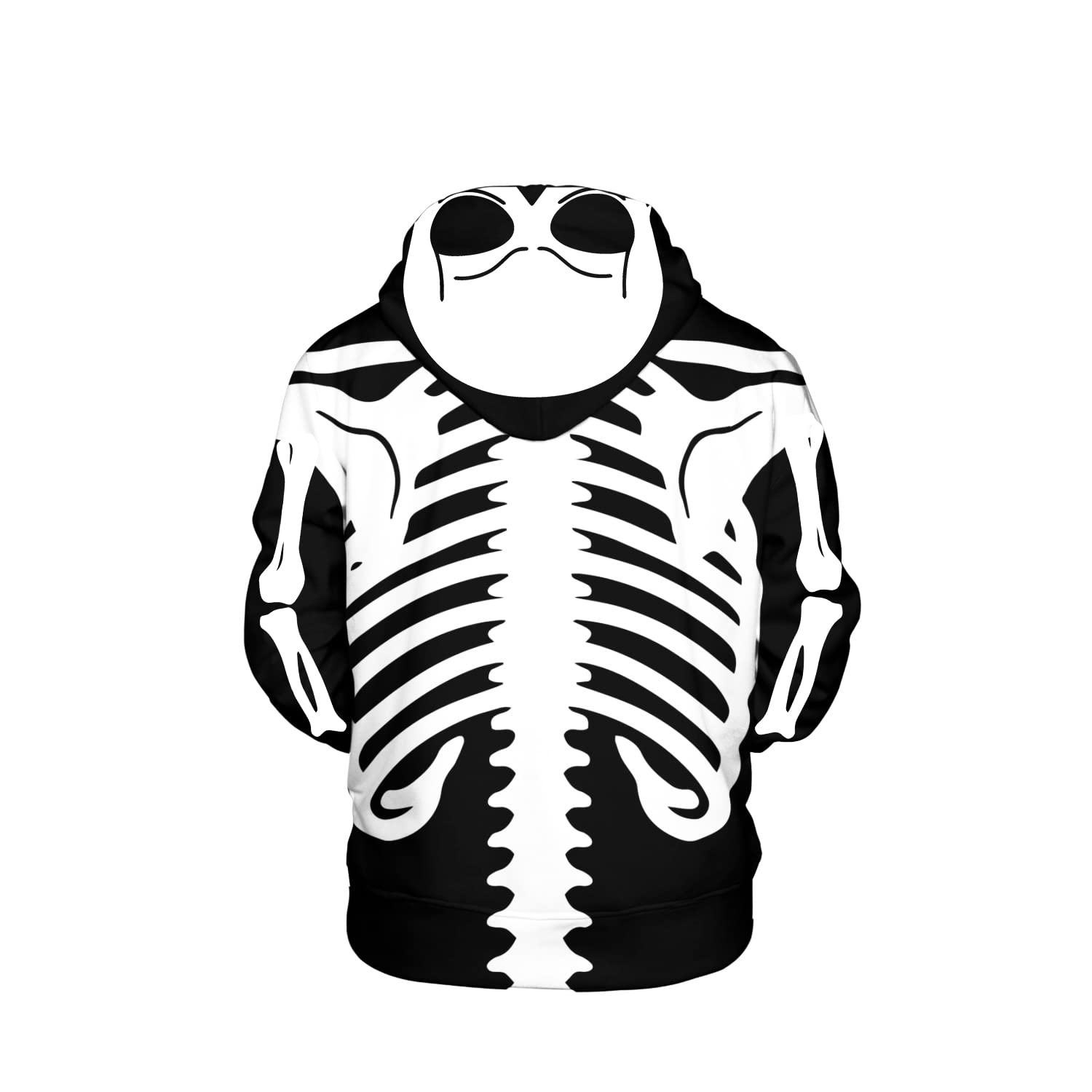 zingyone Skeleton Hoodie Cosplay Unisex Novelty 3D Printed Graphics Hoodies Cool Realistic with Designs Pullover Sweatshirts