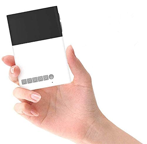 Mini Projector, Mini Stylish Home Theater Portable LED Projector HD HDMI Projector, Mini LED Projectorfor Outdoor&Indoor,US Plug,Black White