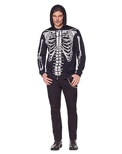Spirit Halloween Adult Skeleton Hoodie | Classic Halloween - L Multicolored