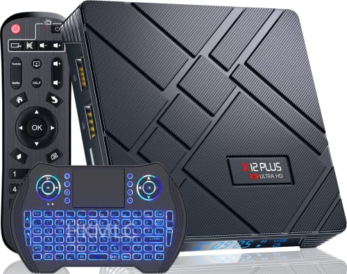 2022 Newest Android TV Box 11.0, Android TV Box 4GB RAM 32GB ROM with RK3318 Quad-Core 64 Bits, Android Box Dual-WiFi 2.4GHz/5GHz BT 4.2 USB 3.0 3D 4K/6K with Wireless Mini Keyboard
