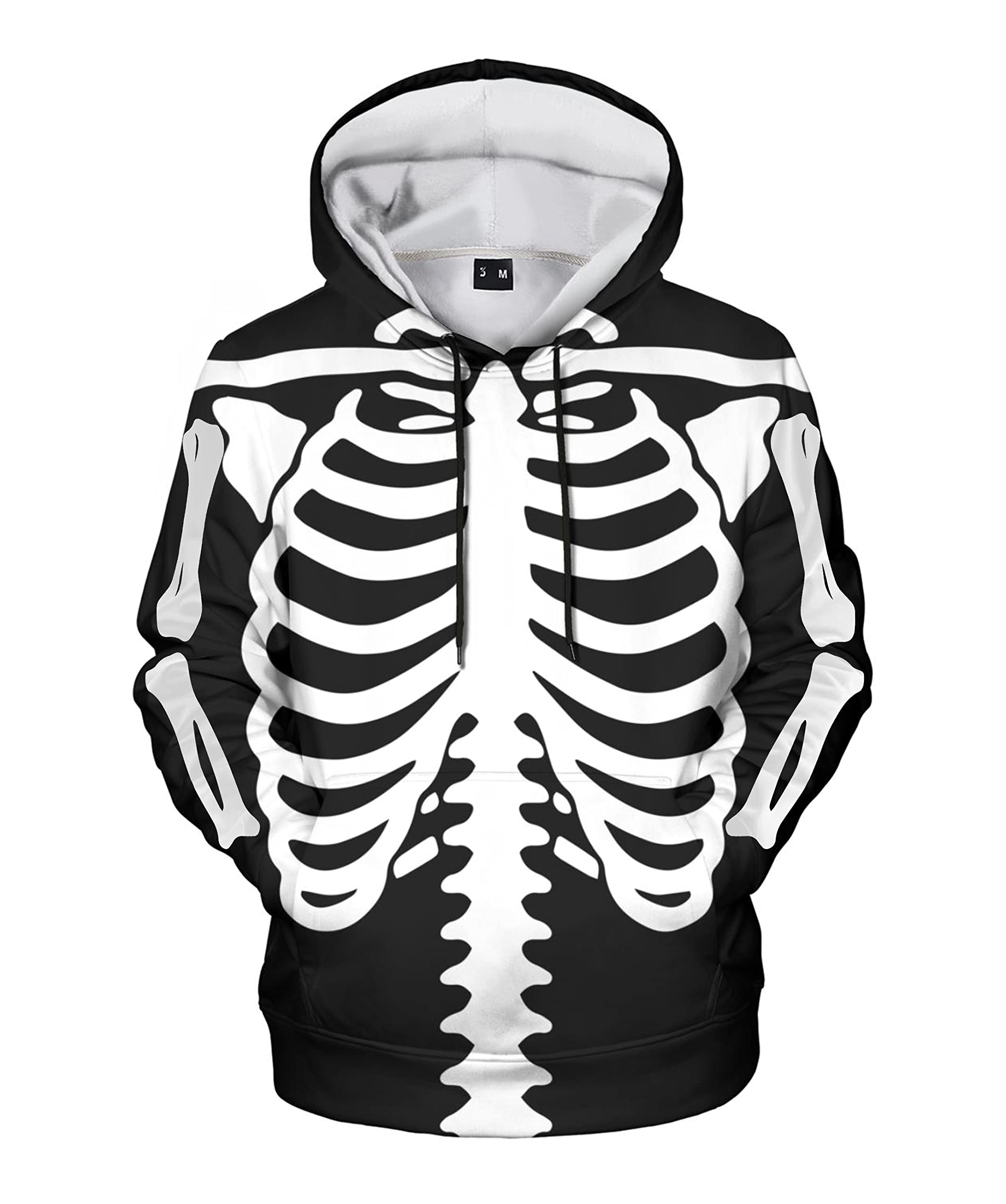 zingyone Skeleton Hoodie Cosplay Unisex Novelty 3D Printed Graphics Hoodies Cool Realistic with Designs Pullover Sweatshirts
