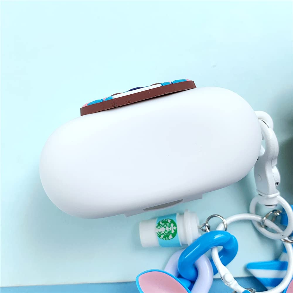 INHCH for Sony WF-1000XM4 Case Cover, Case for Sony WF-1000XM4 True Wireless Anti-Lost & Shockproof for Sony WF1000XM4 True Wireless Earbud Headphones (WF-1000XM4,White A)