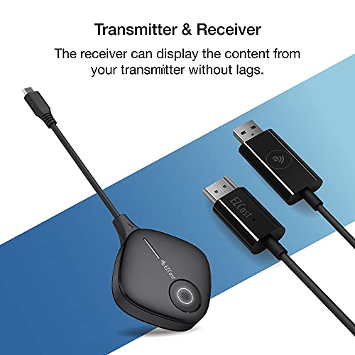 EZCast TwinX Package HDMI Wireless Display USB-C Transmitter and Receiver, Screen Mirror iPad Pro and Phone to TV, Airplay, 30m HDMI 40m HDMI 50m HDMI