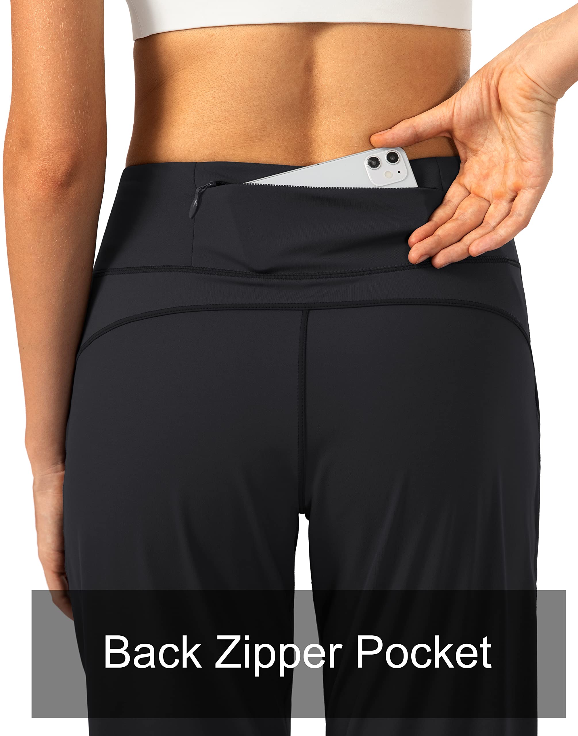 Soothfeel Women's Joggers with Zipper Pockets High Waisted Athletic Workout Yoga Pants Joggers for Women