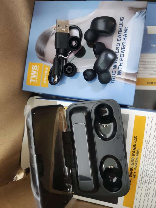 Waterproof Headphone, 8 LED Display Gaming Headset,Battery Display Earbuds F9 Bluetooth Earpiece, Touch Control