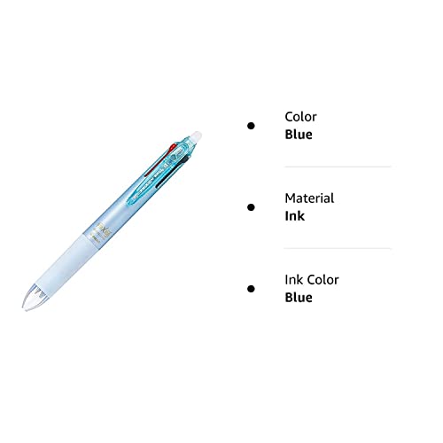 Pilot FriXion Ball 4, Erasable Ballpoint Pen, 4 Color Gel Ink Multi-Pen, 0.38mm, Gradient light blue (LKFB-80UF-GRLB)