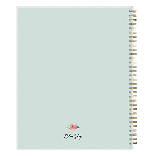 Blue Sky 2023-2024 Academic Year Weekly and Monthly Planner, 8.5" x 11", Frosted Flexible Cover, Wirebound, Laurel (144723)