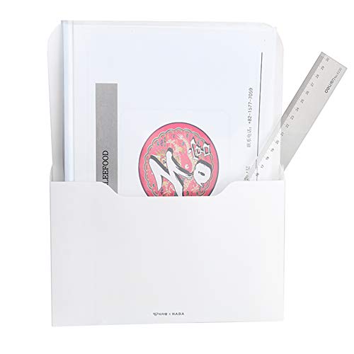 2 Pack Magnetic File Holder - Paper Holder, Pocket Organizer,Hanging Wall File Organizer Office Supplies Storage, Magazine Mail Organizer Case for Notebooks,Planners,Letter (2 Pack)