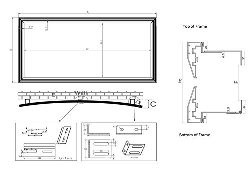 Elite Screens Lunette 2 Series, 115-inch Diagonal 2.35:1, Curved Home Theater Fixed Frame Projector Screen, CURVE235-115W2, CineWhite, 115"" diag. 2.35:1"