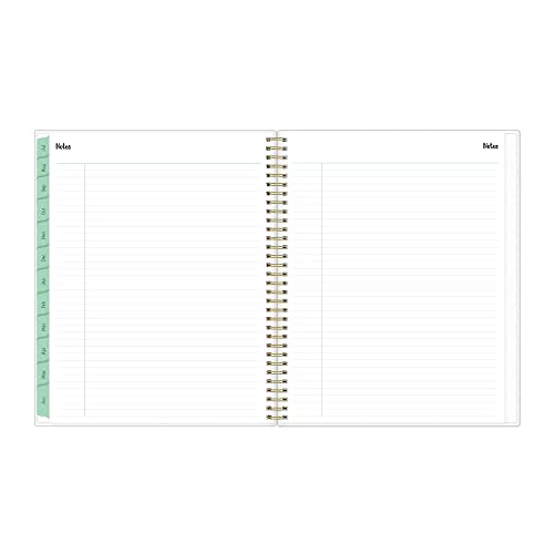 Blue Sky 2023-2024 Academic Year Weekly and Monthly Planner, 8.5" x 11", Frosted Flexible Cover, Wirebound, Laurel (144723)