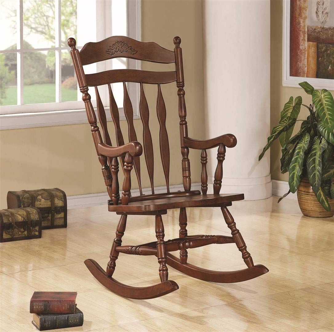 Coaster Home Furnishings Windsor Rocking Chair Medium Brown