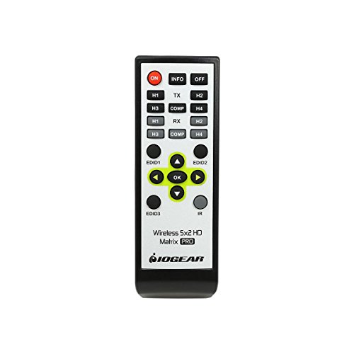 IOGEAR HDMI Wireless 5x2 Matrix Switch w/ 1 Additional Receiver - Full HD 1080p Video Up To 200 Feet - Simultaneously To Up To 5 HDTVs - 5.1 CH Digital Audio - HDCP 2.0 - Plug n Play - GWHDMS52MBK2