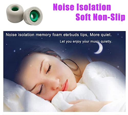 Luckvan Memory Foam Eartips for Sony LinkBuds S/WF-C500 Earbuds Tips Sony WF-1000XM4/1000XM3/WF-1000XM5 WF-XB700 WF-SP900 fit Charging Case 3 Pairs LMS White