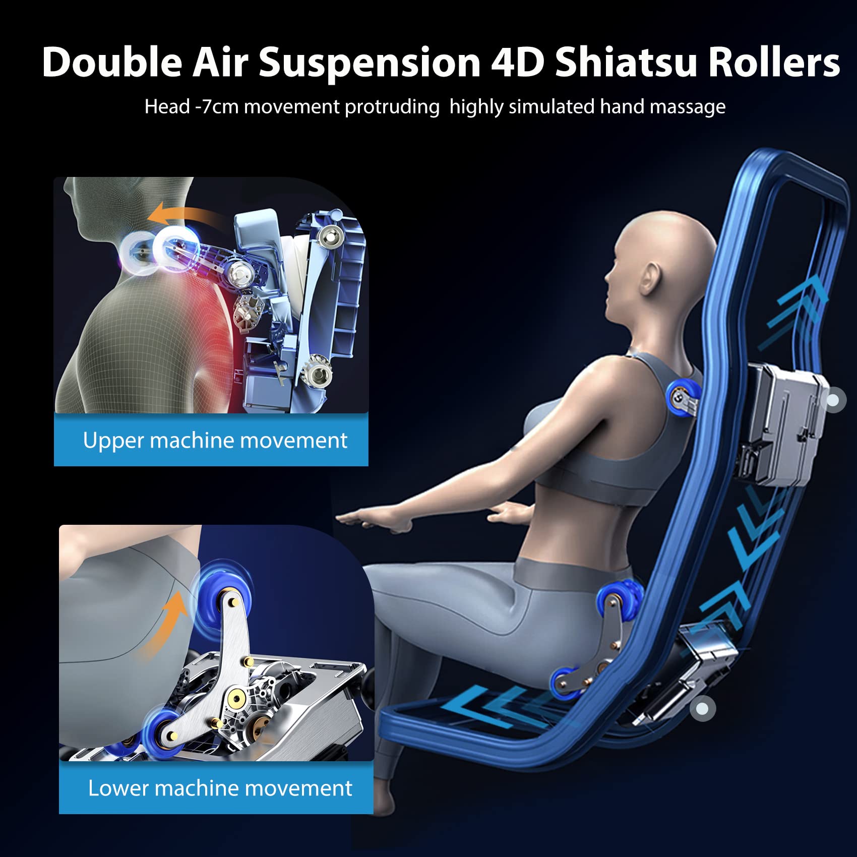 COMFIER Zero Gravity Massage Chair, SL Track Shiatsu Massage Chair Recliner, Auto Body Scan Massage Chair Full Body with Air Compression Foot Massage Yoga Stretch Heating Bluetooth