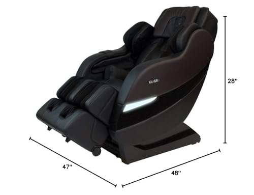 KAHUNA MASSAGE CHAIR SM-7300 Dark Brown/Black for Premium Quality Comfort and Relaxation at Home-Total 9 Auto Programs Including 4 Special Programs with SL-Track Rollers - White Glove Delivery