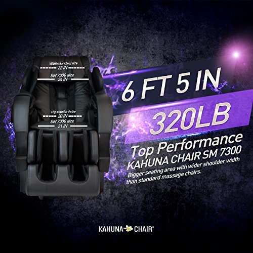 KAHUNA MASSAGE CHAIR SM-7300 Dark Brown/Black for Premium Quality Comfort and Relaxation at Home-Total 9 Auto Programs Including 4 Special Programs with SL-Track Rollers - White Glove Delivery