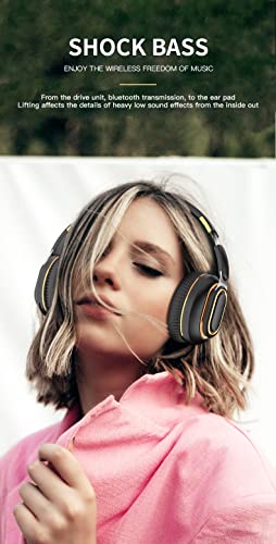 Portable Wireless Headphones - Foldable Lightweight Over-Ear Headphones, Ergonomically Designed Bluetooth Headphones, Soft and Comfortable for Office, School, Travel, Sports