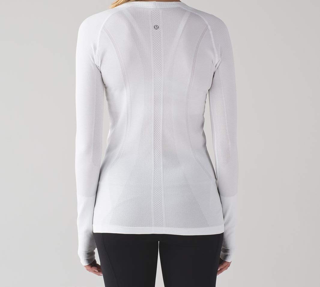 lululemon Swiftly Tech Long Sleeve Crew (White, 10)