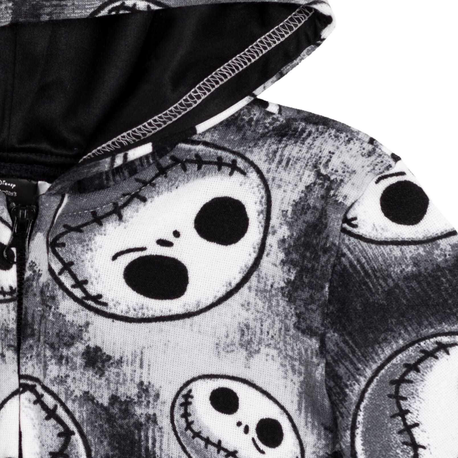 Disney Nightmare Before Christmas Jack Skellington Toddler Boys Fleece Zip Up Hoodie Tie Dye Black 4T
