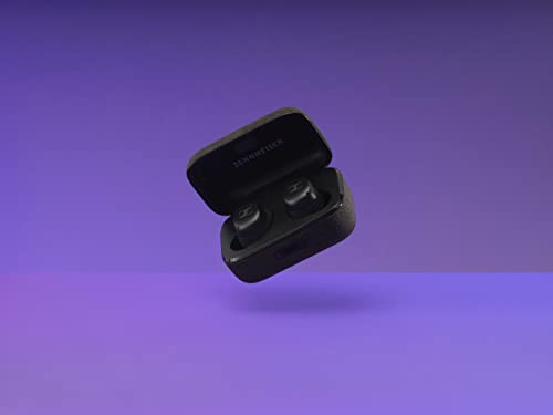Sennheiser Momentum True Wireless 3 Earbuds -Bluetooth in-Ear Headphones for Music & Calls with Adaptive Noise Cancellation, IPX4, Qi Charging, 28-Hour Battery Life,Black, 509180 (Renewed)