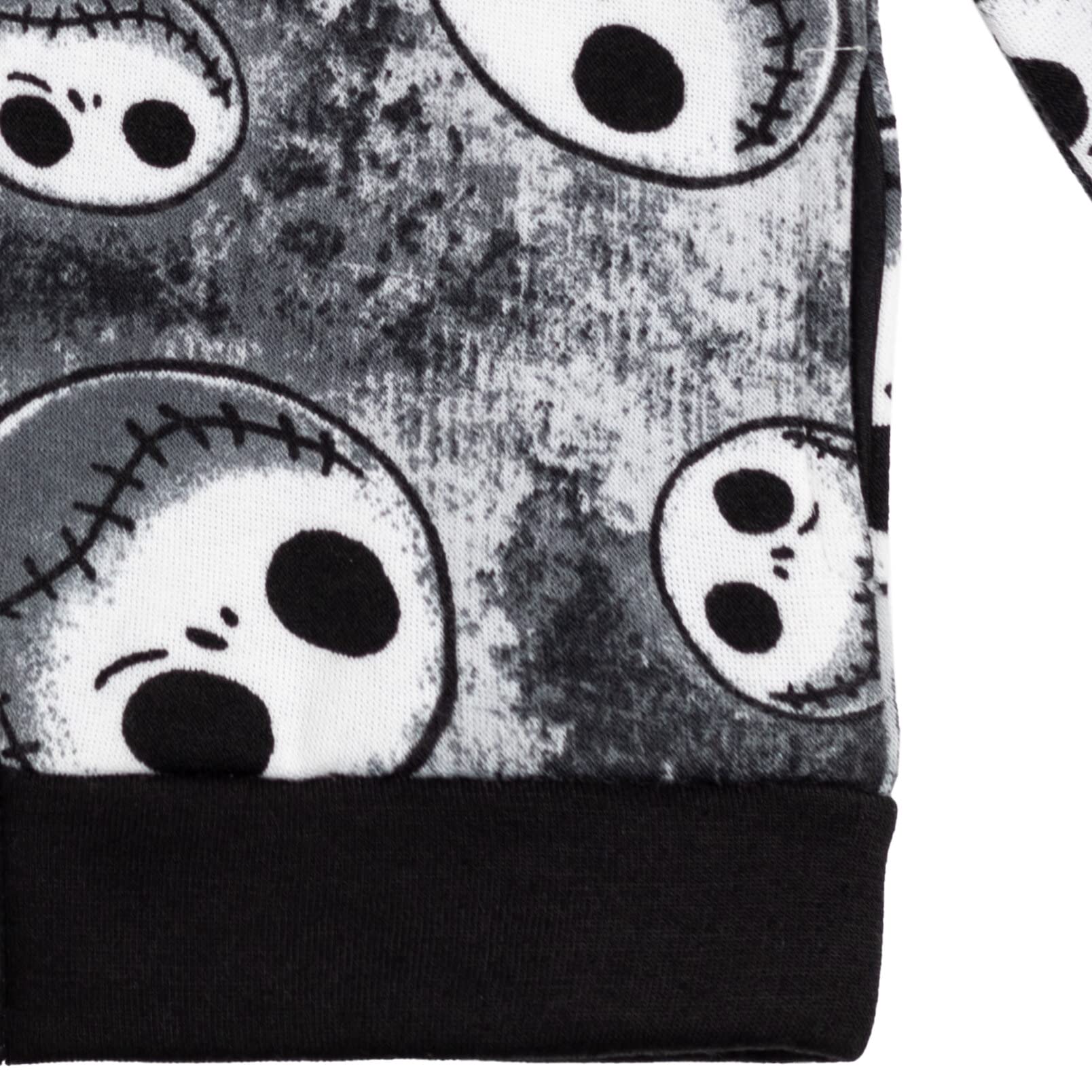 Disney Nightmare Before Christmas Jack Skellington Toddler Boys Fleece Zip Up Hoodie Tie Dye Black 4T